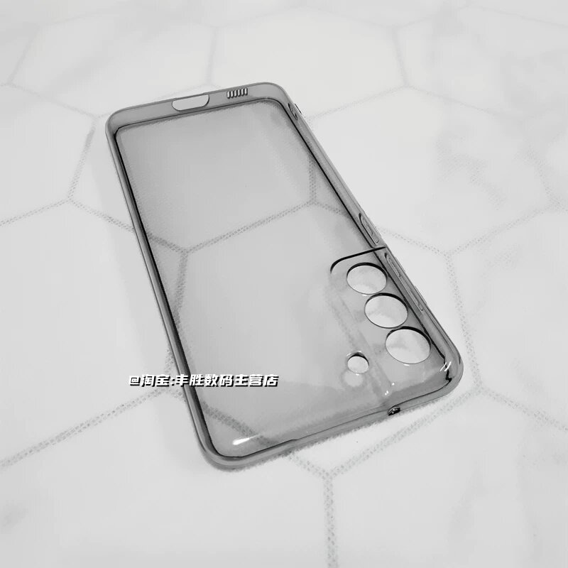 Ультратонкий ударопрочный чехол для Samsung Galaxy S21 Plus, прозрачно-черный дизайн, полная защита