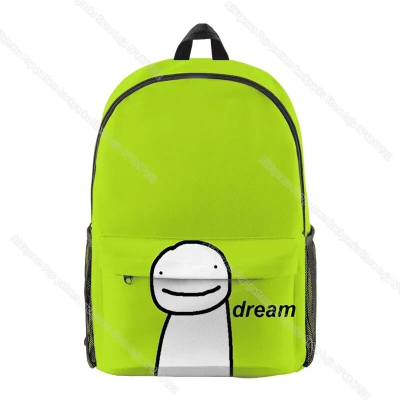 Dream Merch 3D рюкзаки для девочек и мальчиков, школьные сумки для студентов, детские сумки для книг Dream SMP, детский рюкзак, рюкзак унисекс