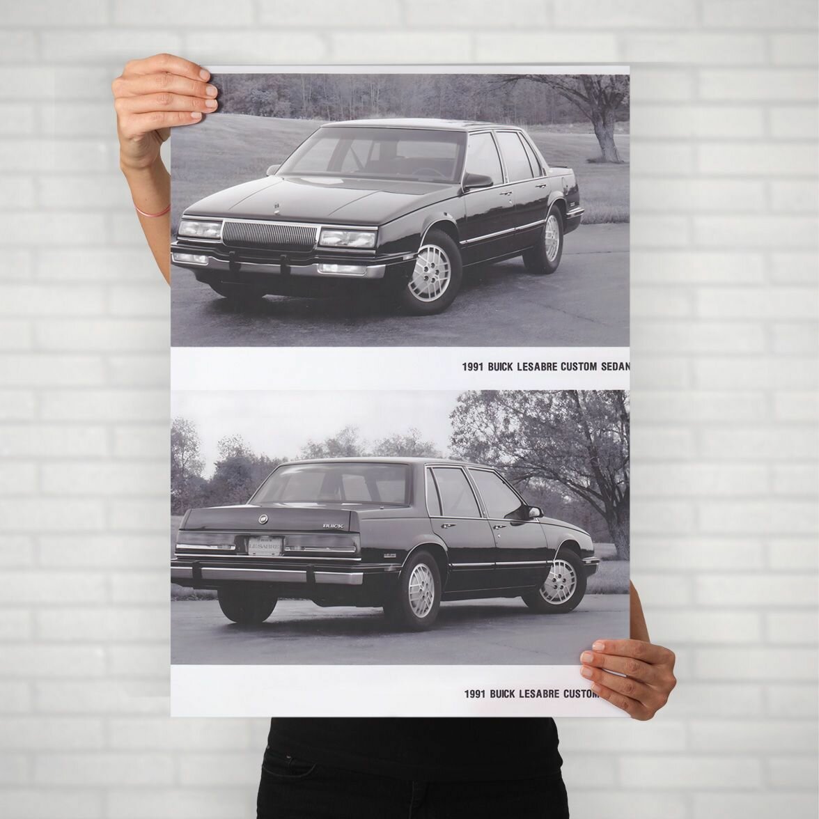 Плакат на стену для интерьера Лоурайдер (Buick LeSabre 5) - Постер по тюнингованным автомобилям формата А1 (60x84 см)