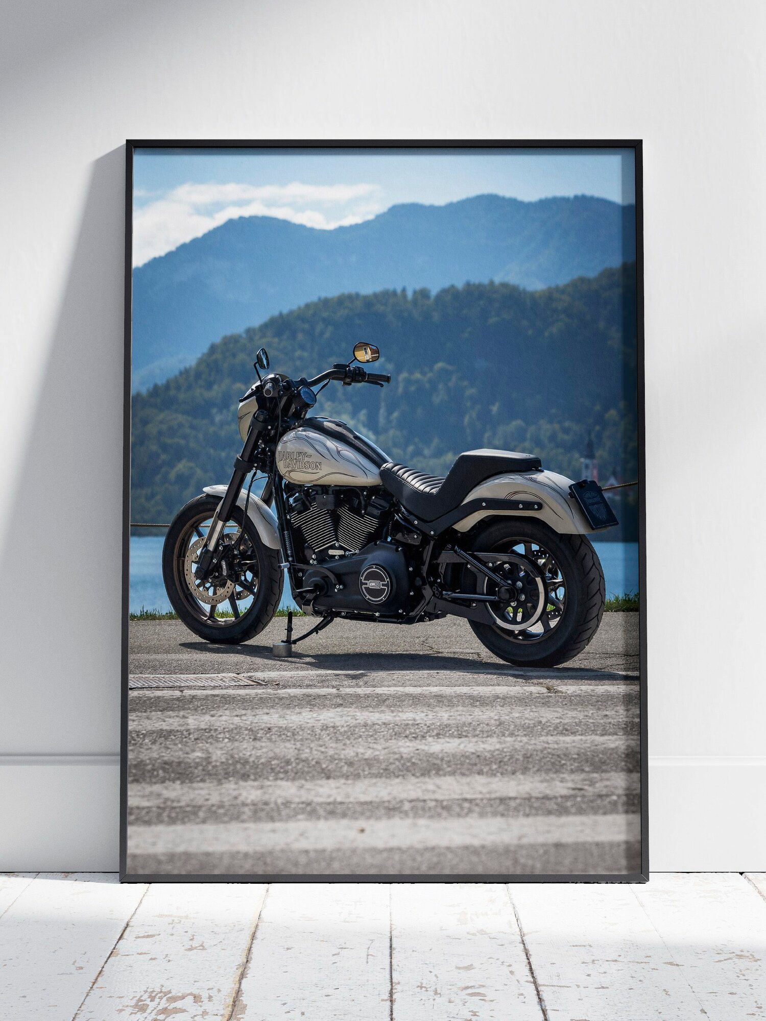 Плакат на стену для интерьера Авто и Мото (Харлей Дэвидсон Лоу Райдер FXS - Harley Davidson Low Rider FXS) A3 (30x42 см)