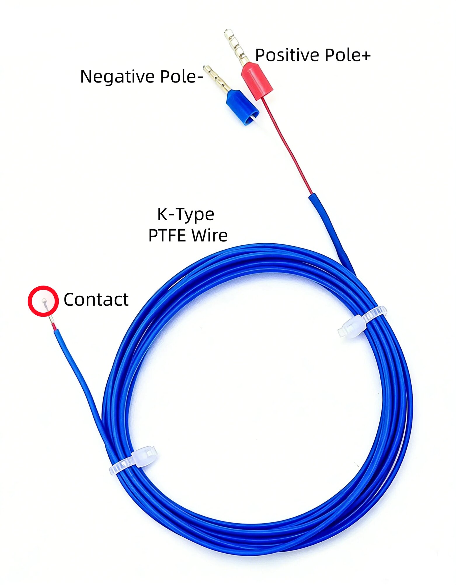 Термопара K-Type PTFE, 1м, синий провод