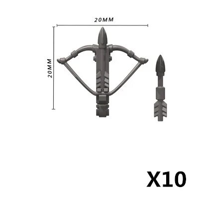 Серые средневековые луки и стрелы, 10 шт. (B293-10PCS)