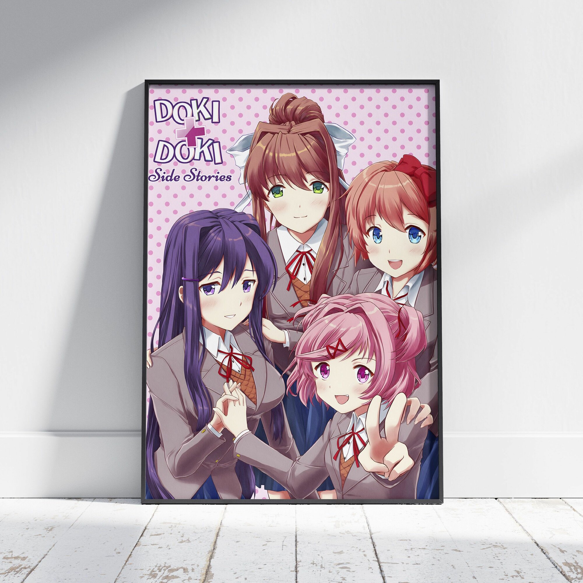 Плакат на стену для интерьера Литературный клуб Доки Доки (DDLC - Общее 3) - Постер по игре визуальной новелле формата А3 (30x42 см)