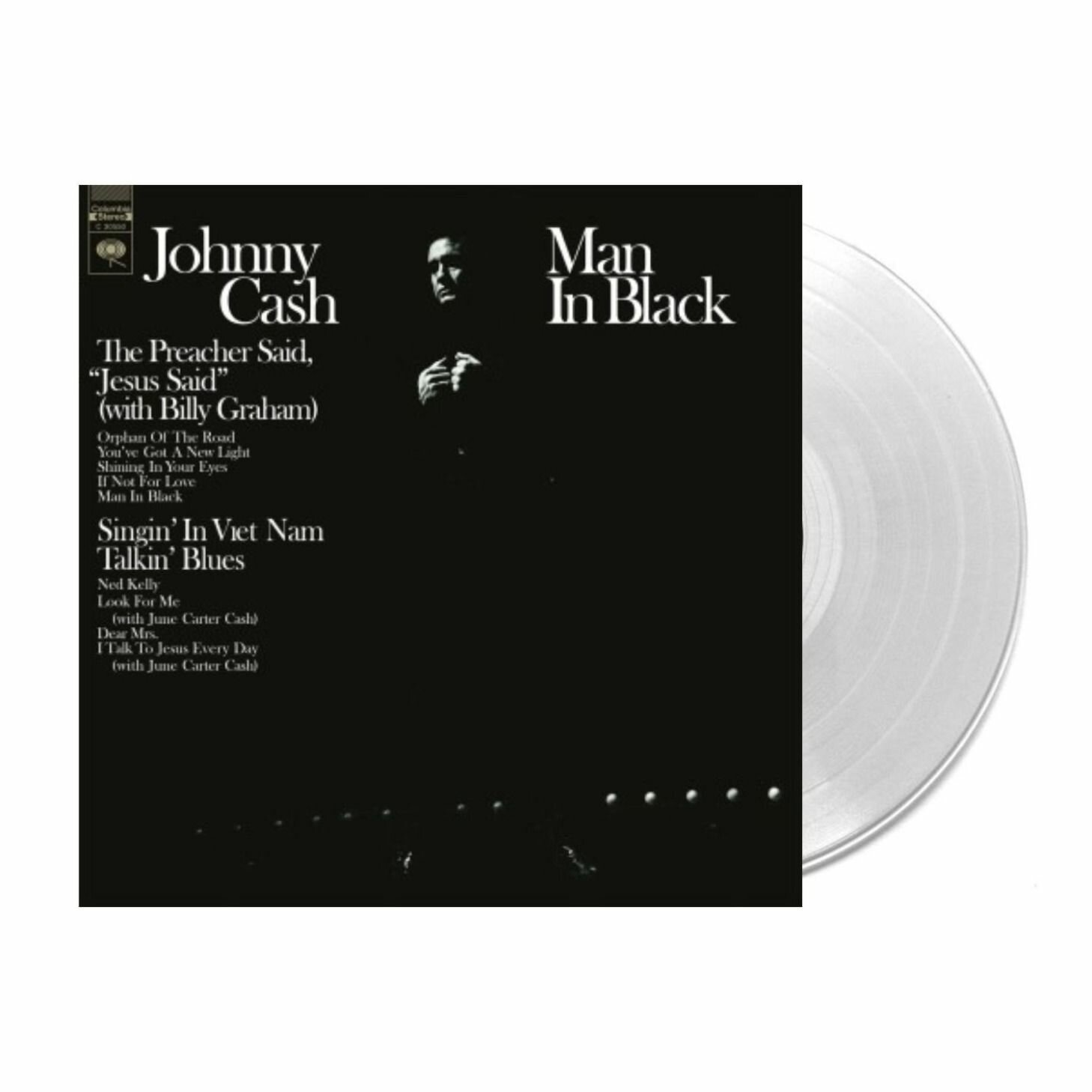 Виниловая пластинка Johnny Cash - Man In Black, Vinyl, LP, Crystal Clear, New