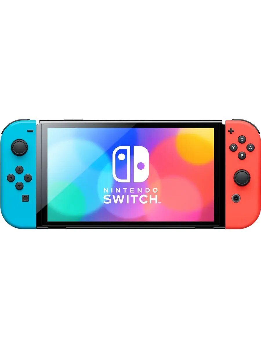 Nintendo Switch OLED 64 ГБ, neon (неон)