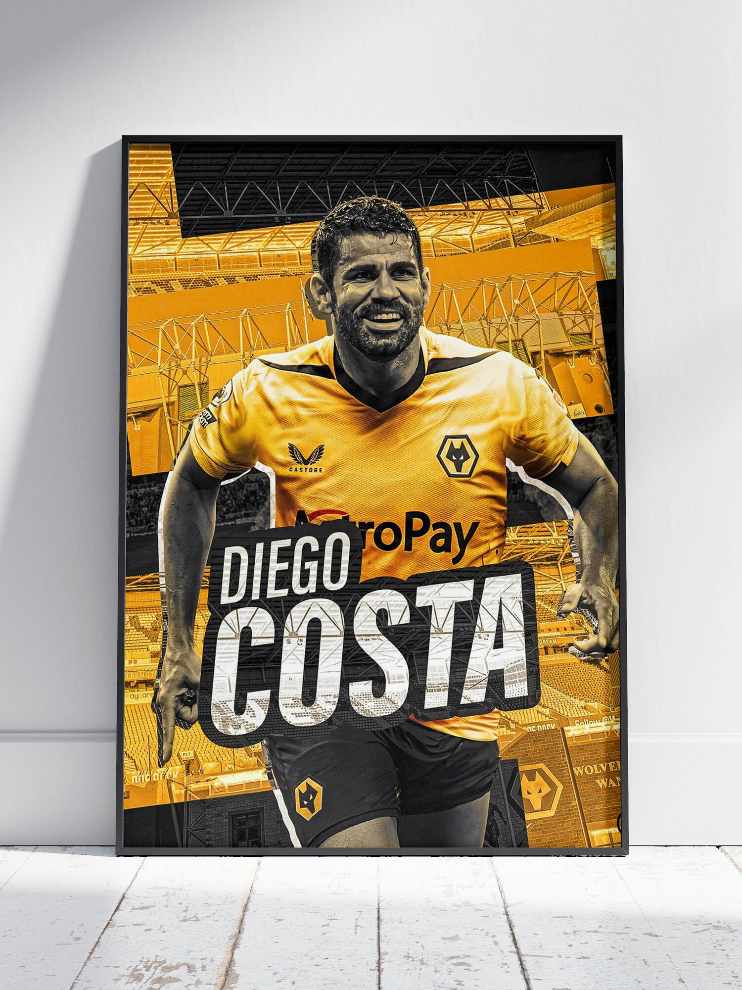 Плакат на стену для интерьера Атлетико Мадрид (Диего Кост - Diego Costa 2) - Постер по спорту и физической активности формата A4 (21x30 см)