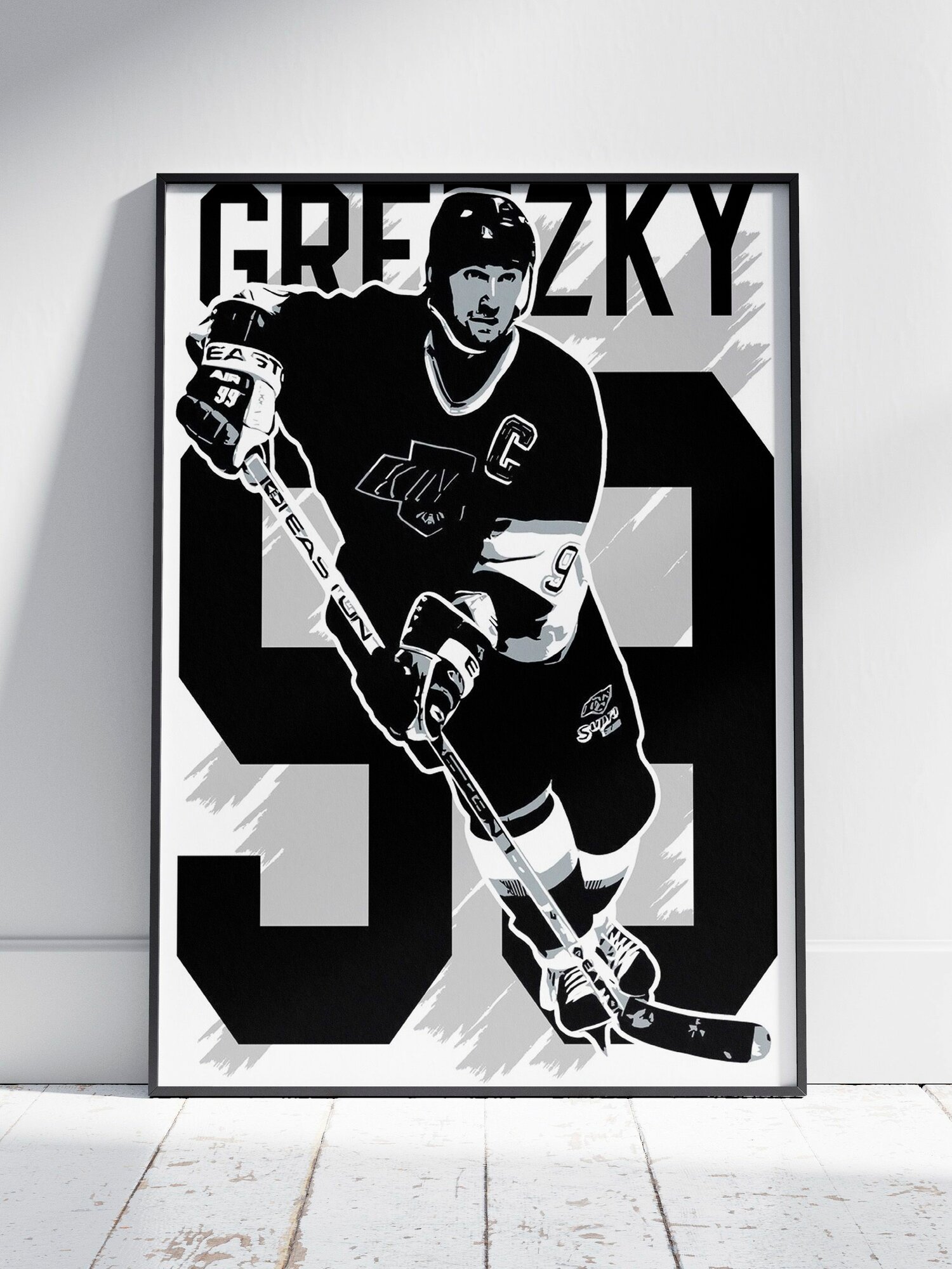 Плакат на стену для интерьера Легенды Хоккея (Уэйн Гретцки - Wayne Gretzky 4) - Постер по спорту и физической активности формата A4 (21x30 см)