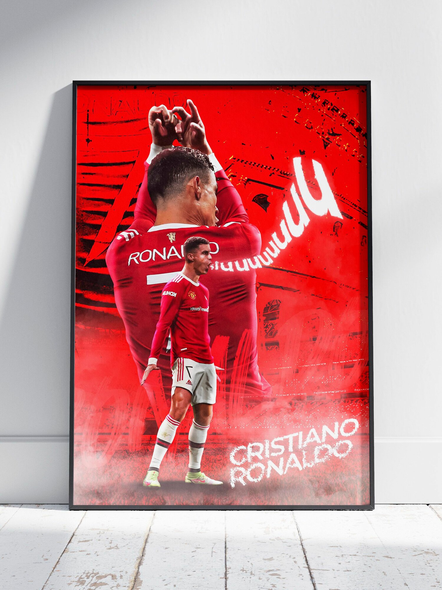 Плакат на стену для интерьера Реал Мадрид (Криштиану Роналдо - Cristiano Ronaldo 18) - Постер по спорту и физической активности формата A4 (21x30 см)