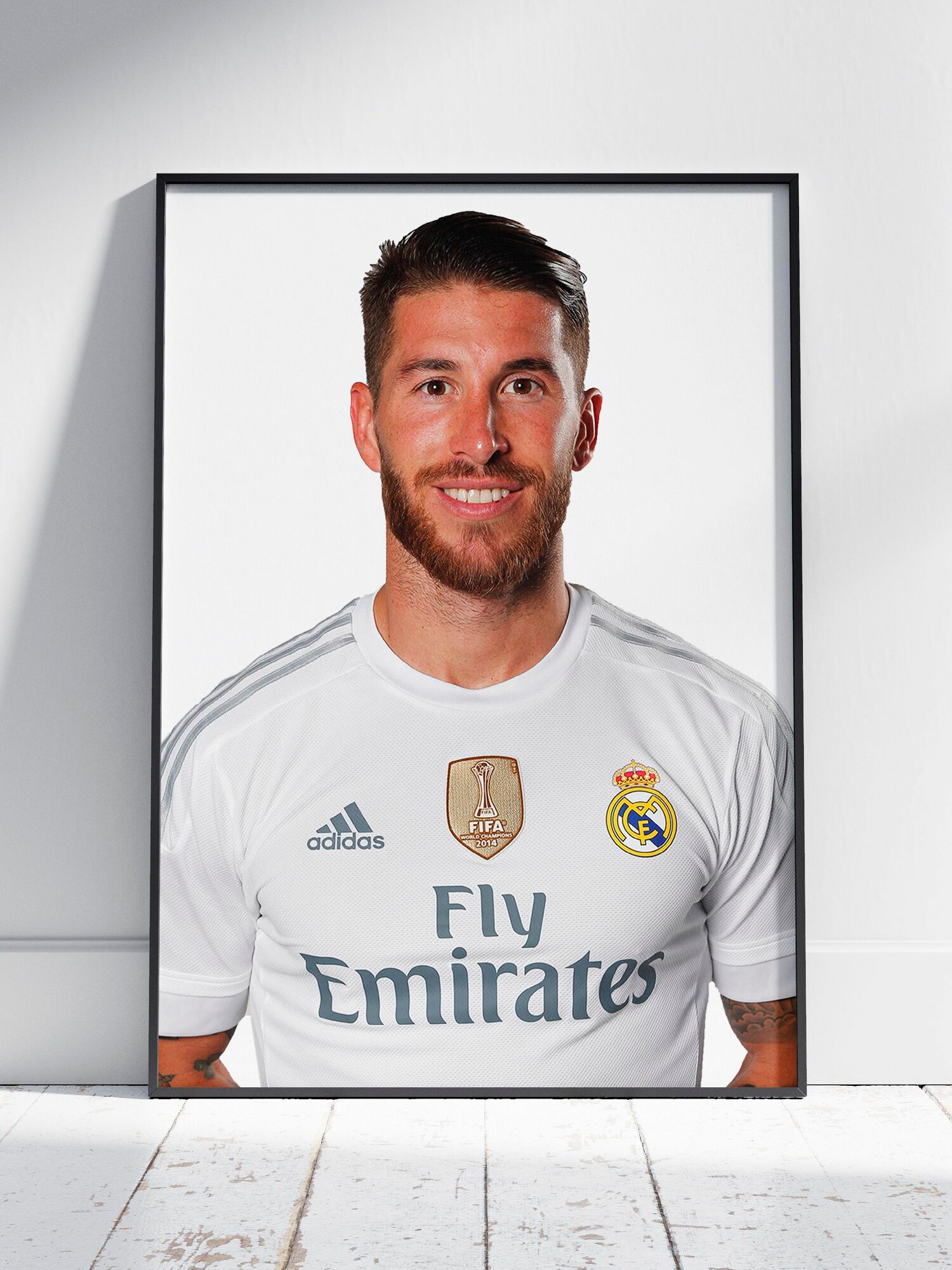 Плакат на стену для интерьера Реал Мадрид (Серхио Рамос - Sergio Ramos 1) - Постер по спорту и физической активности формата A4 (21x30 см)