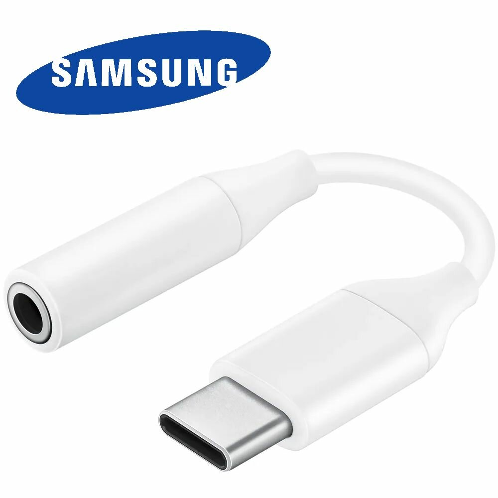 Переходник/адаптер Samsung USB Type-С - Mini Jack 3.5 mm (EE-UC10J), 0.09 м, белый