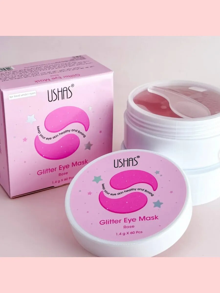 Патчи USHAS Glitter Eye Mask, гидрогелевые, для кожи вокруг глаз