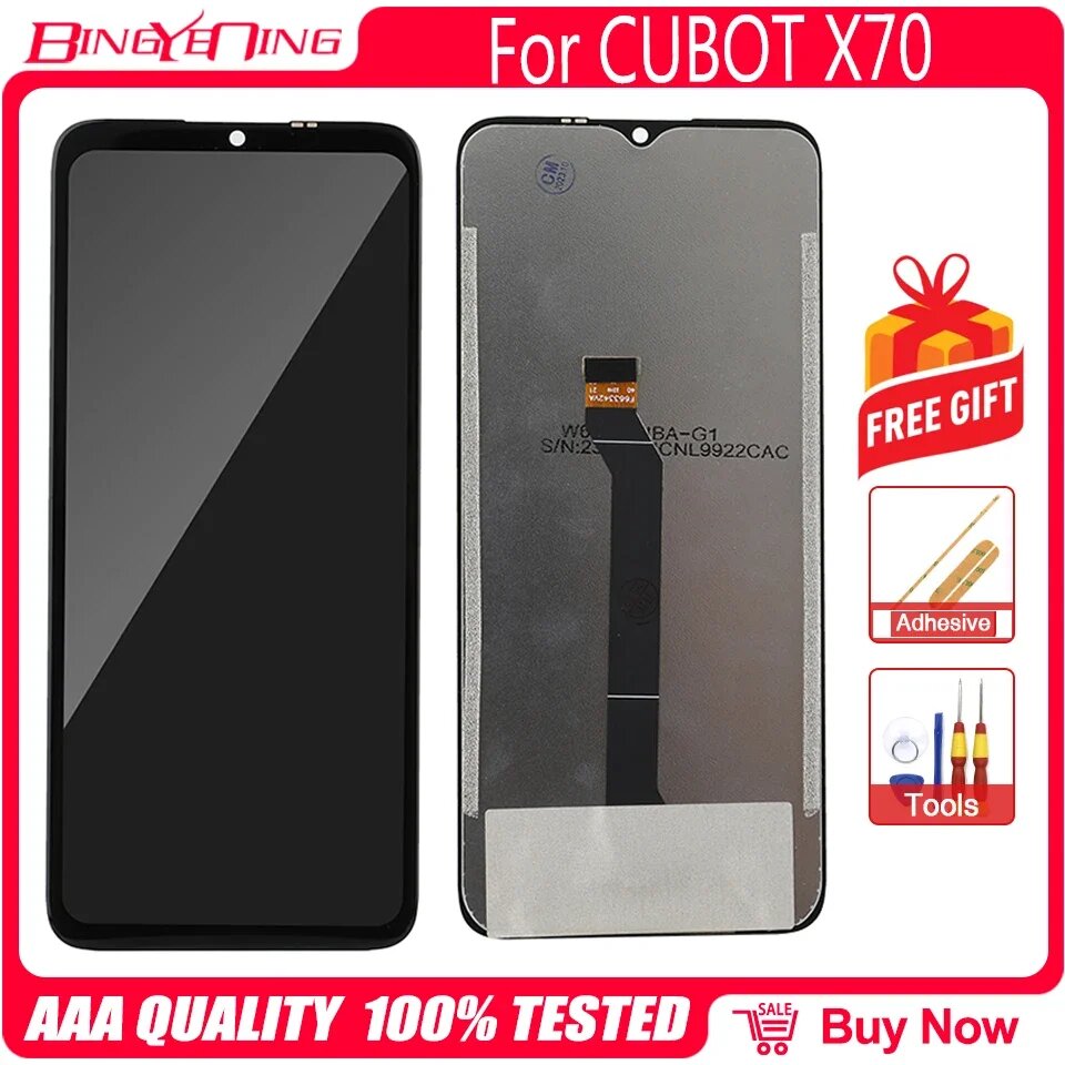 Cubot X70 экран в сборе, черный без рамки