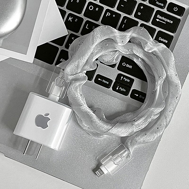 Полный набор Silver Apple для iPhone 15 Pro Max, полный комплект аксессуаров