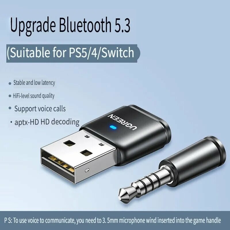 Bluetooth-адаптер трансмиттер для компьютера, PS5 и Switch