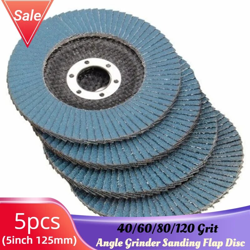 Абразивный диск 125 мм 40 grit, 5 шт.
