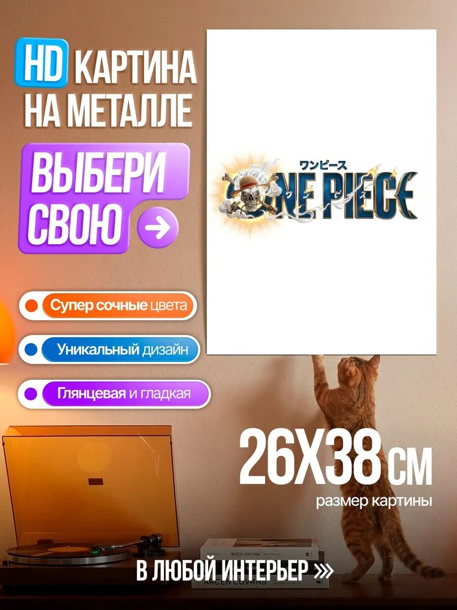 Картина на HD металле Логотип Ван Пис