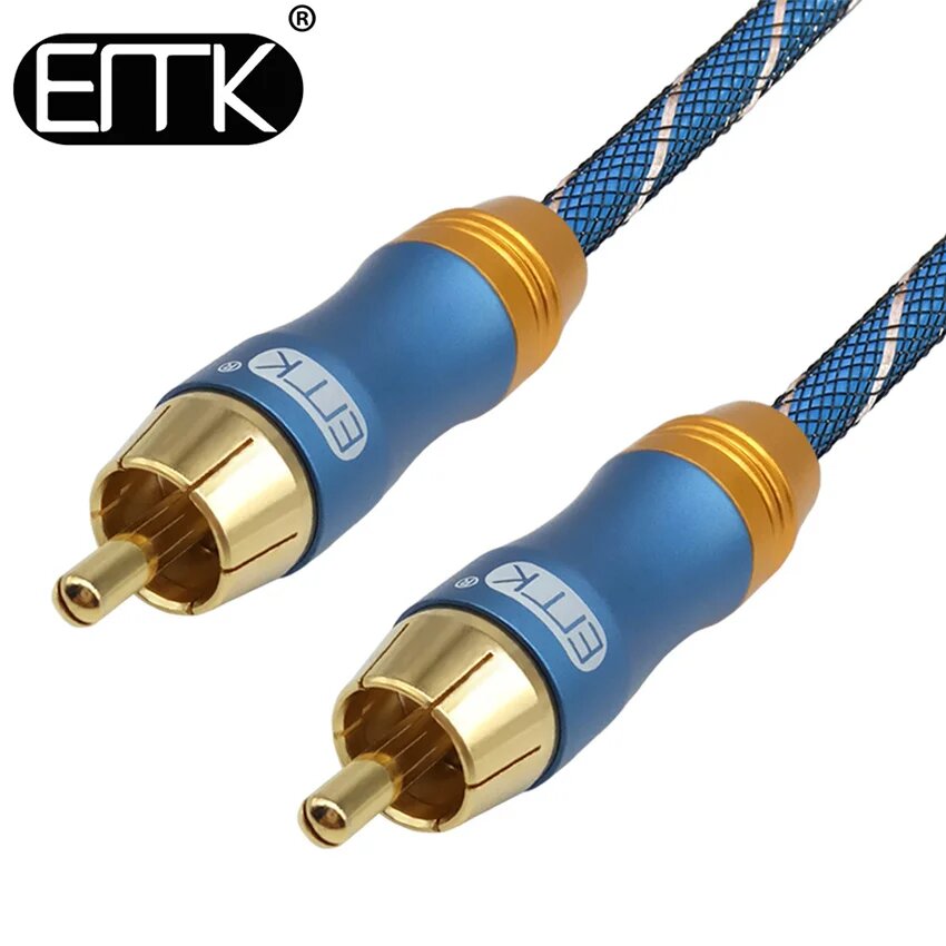 Коаксиальный RCA-кабель 3м, синий