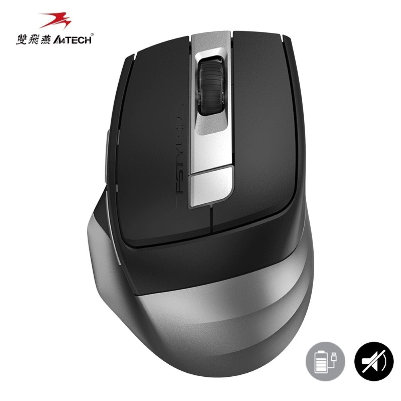 A4TECH FB35CS-беспроводная мышь, Bluetooth / беспроводная двухрежимная мышь, бесшумная перезаряжаемая версия, вес 90 г