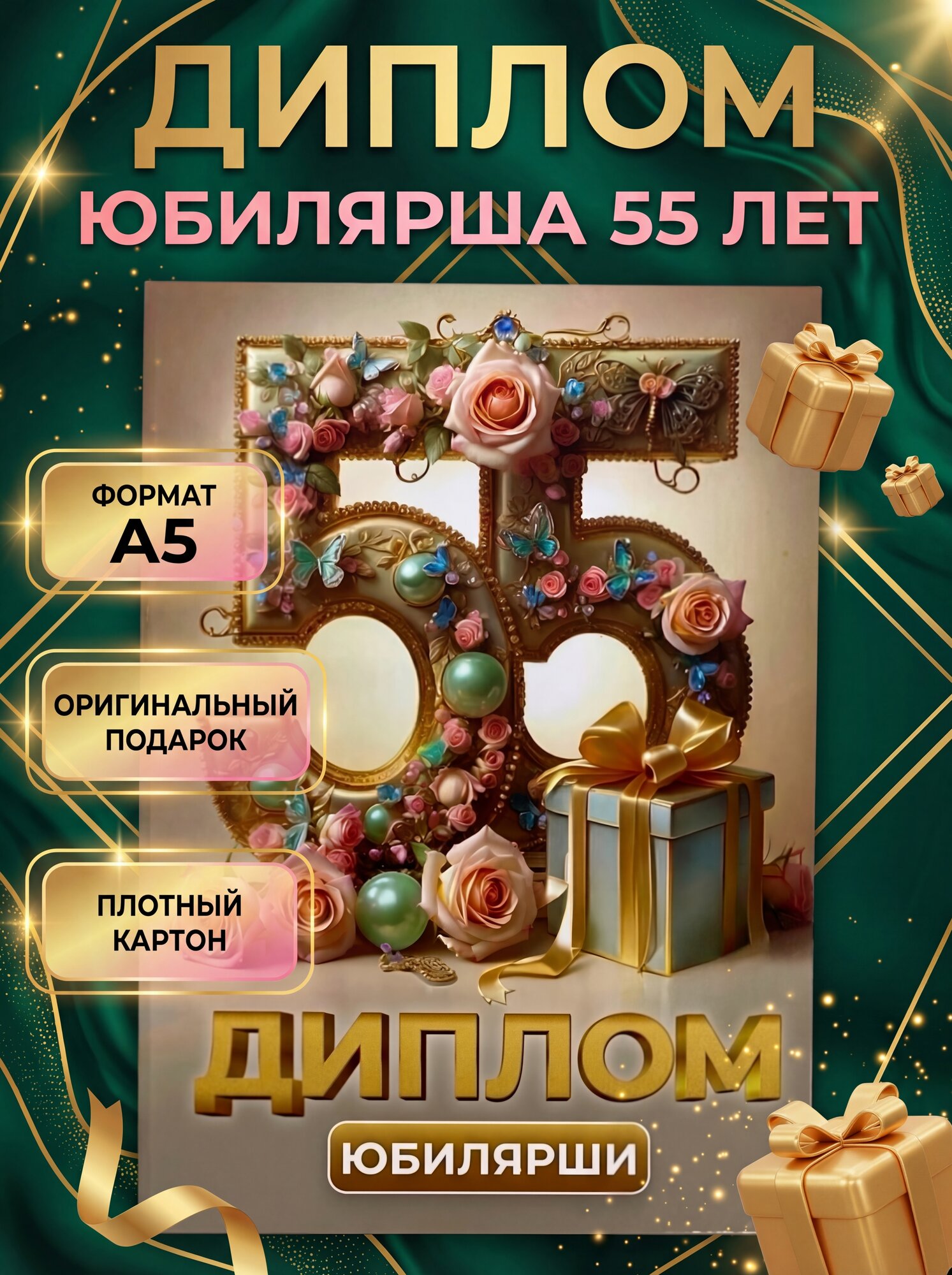 Подарок женщине на день рождения Юбилярша 55 лет