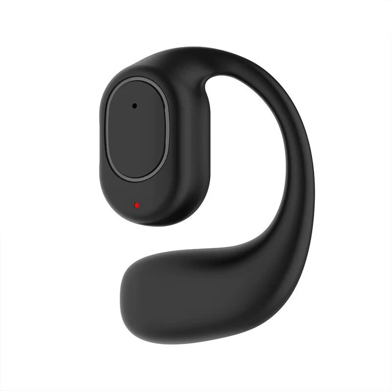 Беспроводные костные наушники Bluetooth для спорта, левое ухо, черная базовая модель, 4-6 часов автономности, без