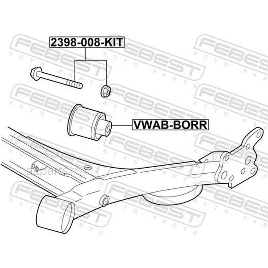 FEBEST 2398-008-KIT Болт крепления подвески ремкомплект