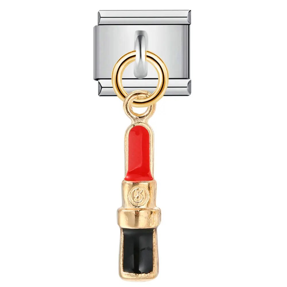 Браслет GEMOSA Design Heart Lipstick Rose Queen из нержавеющей стали ICG476