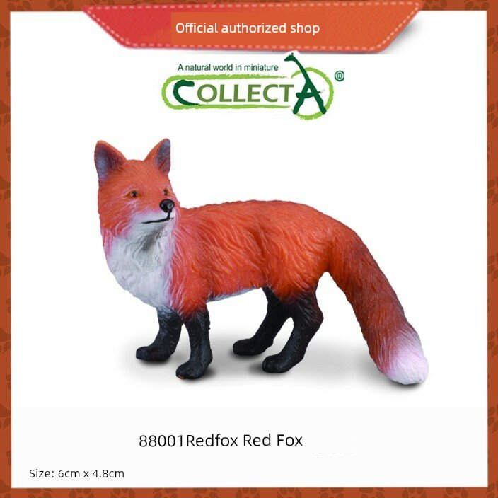 Collecta фигурка Красной лисы 1:12 масштаб, пластиковая модель для любителей дикой природы