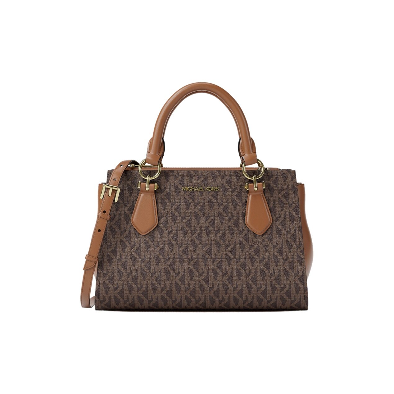 Сумка MICHAEL KORS, фактура тиснение, коричневый — фото 1