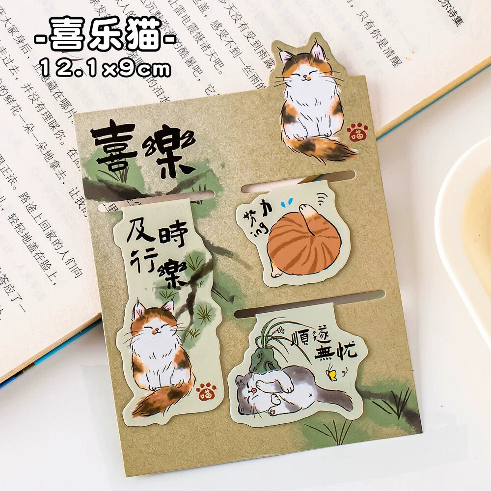 Закладка для книг с котиками, 3шт, Цвет: I-3PCS bookmarks