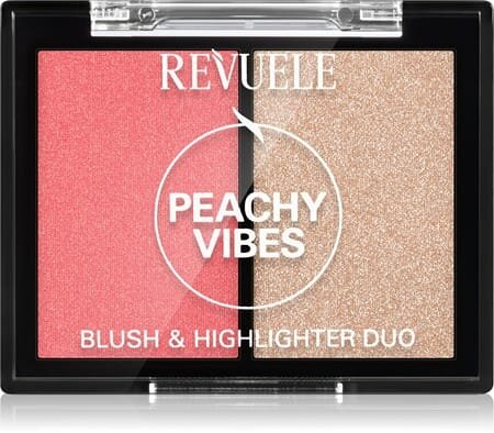 Палетка для контуринга Revuele Blush & Highlighter Duo, оттенок peachy vibes, 8 г