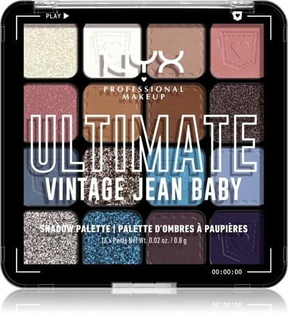Тени для век NYX Professional Makeup Ultimate Shadow Palette, Vintage Jean Baby, 16 шт.