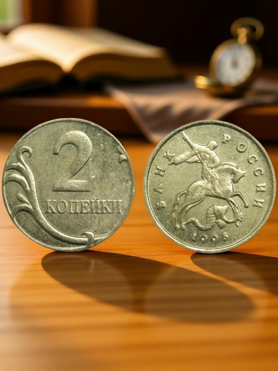 2 копейки 1998 года Россия Проект Георгий Победоносец Копия пробной монеты бронза