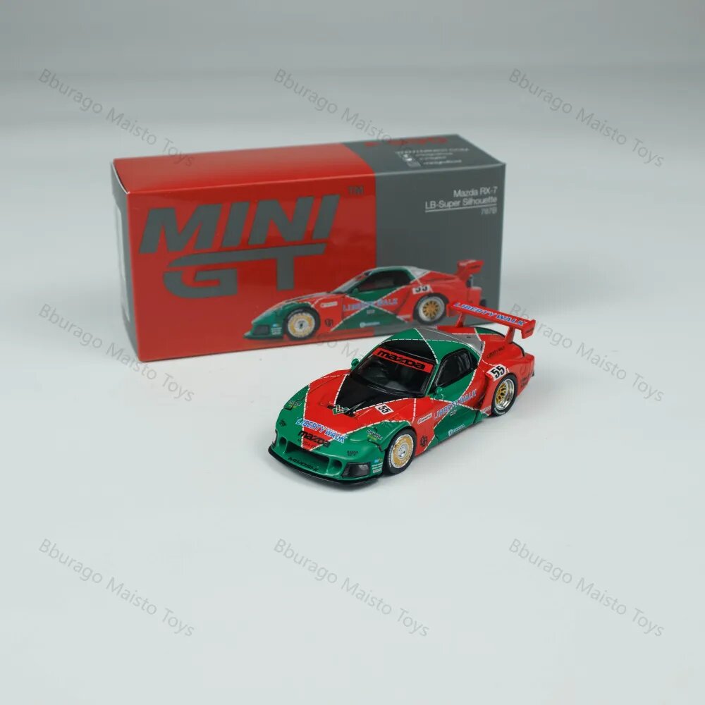 MINIGT 1:64 Mazda RX-7 LB-Super Silhouette 787B отлитая под давлением модель гоночного автомобиля Игрушки