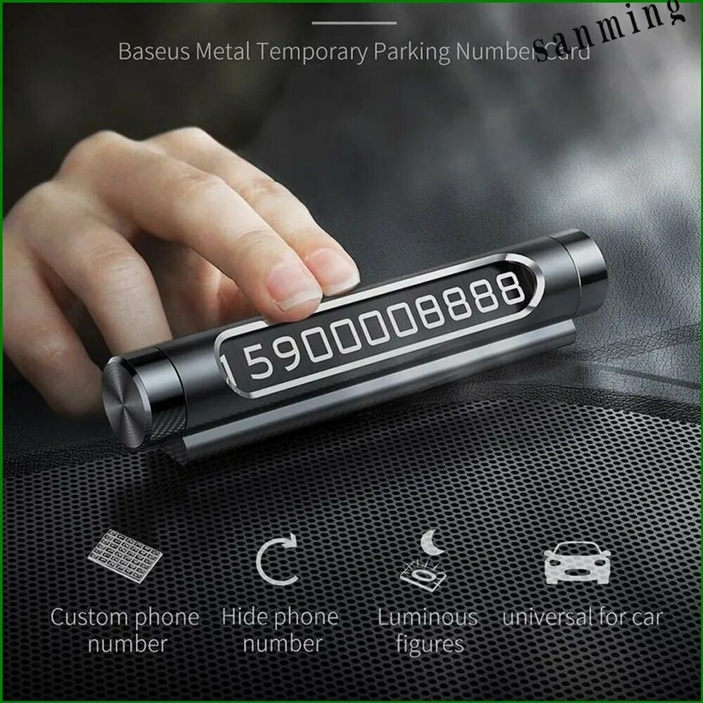 Автовизитка Baseus Temporary Parking Number Card Black (ACNUM-01)