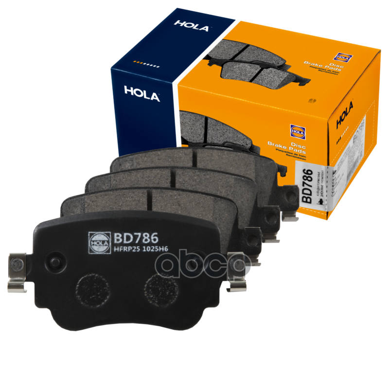 Тормозные колодки дисковые задние SKODA Octavia A7 (13-) VW Caddy (15-) Audi A1 (14-) HOLA арт. bd786