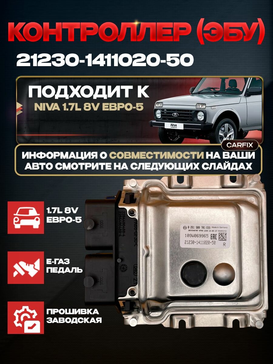 Контроллер ЭБУ (мозги) Bosch M17.9.71 21230-1411020-50 для Chevrolet Niva (E-газ, Евро-5)