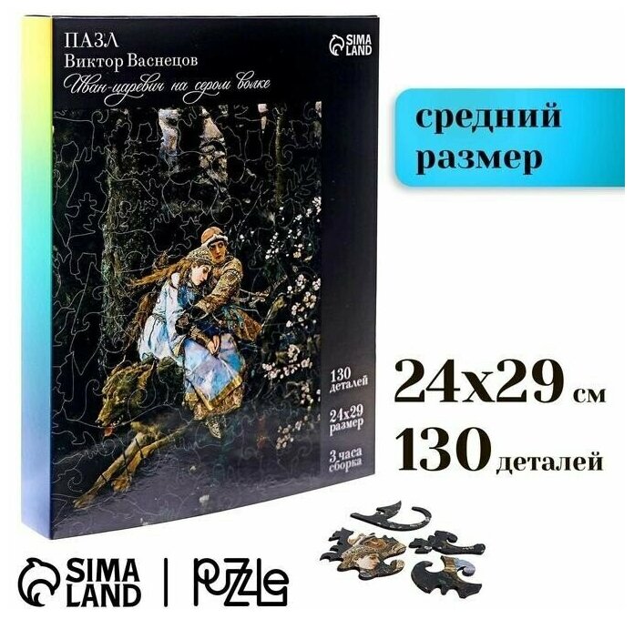 Пазл фигурный. Виктор Васнецов "Иван-царевич на сером волке" 7028874