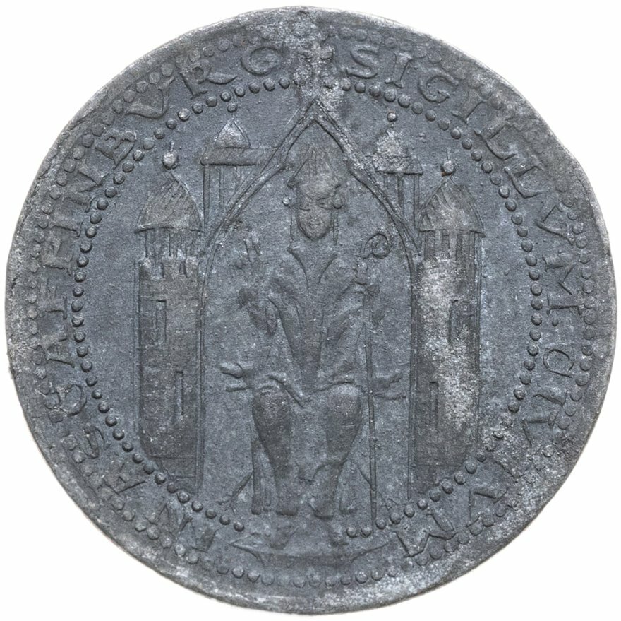 Германия, Ашаффенбург 5 пфеннигов 1917, Железо, в сохранности F-VF