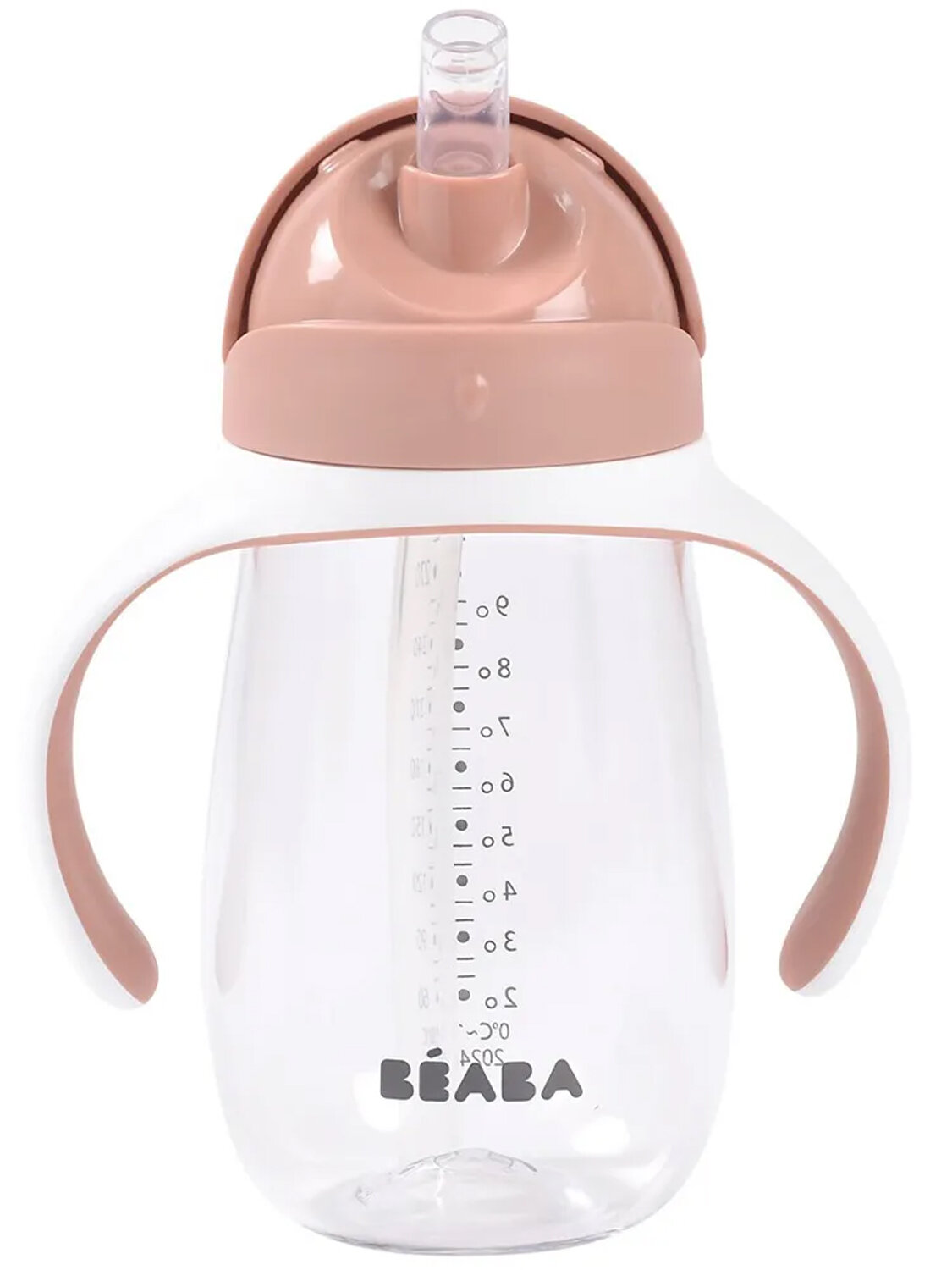 Поильник Beaba STRAW CUP 300мл ML розовый (OLD PINK)