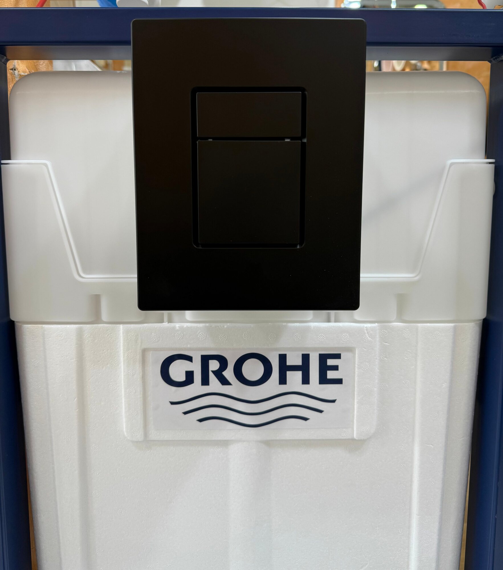 Кнопка смыва для инсталляции GROHE, кнопка для унитаза черный матовый, Смывная панель для Грое
