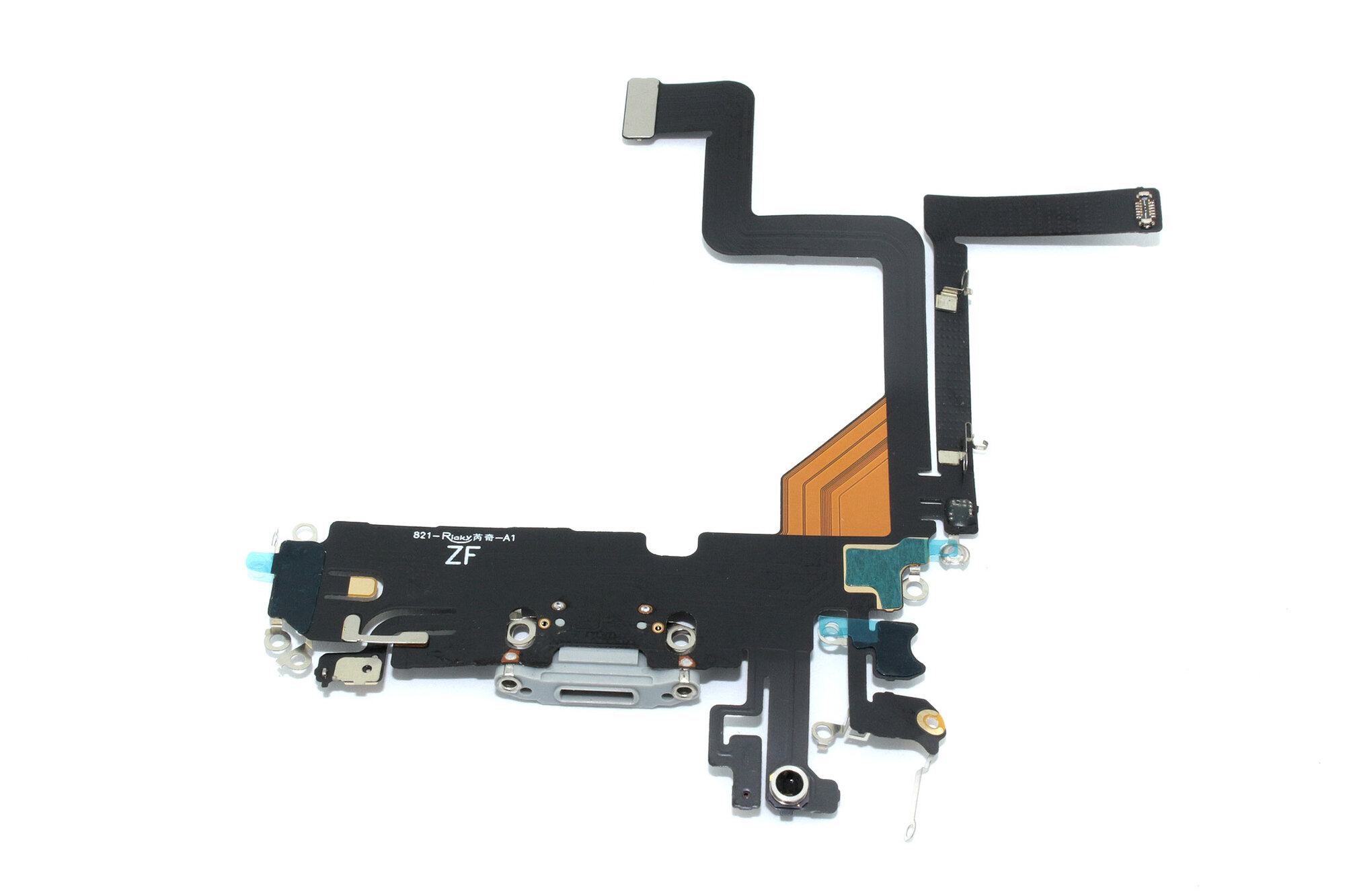 Шлейф с разъемом зарядки и микрофоном для iPhone 14 Pro (A2891), белый