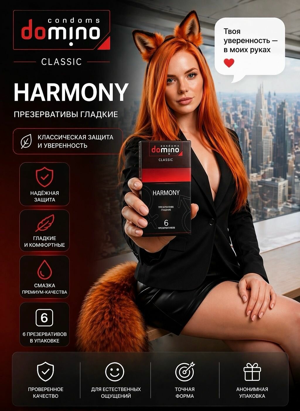 Презервативы DOMINO CLASSIC Harmony 6 шт