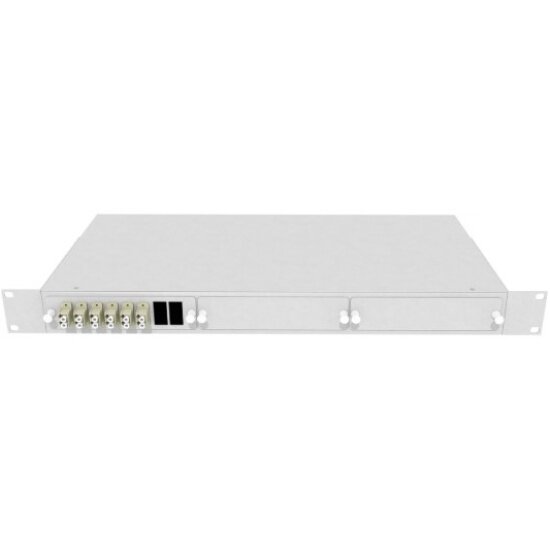 Кросс оптический стоечный Toplan 19", 12 LC/PC адаптеров, многомодовый MM 50/125 (OM4), 1U, серый, укомплектованный,