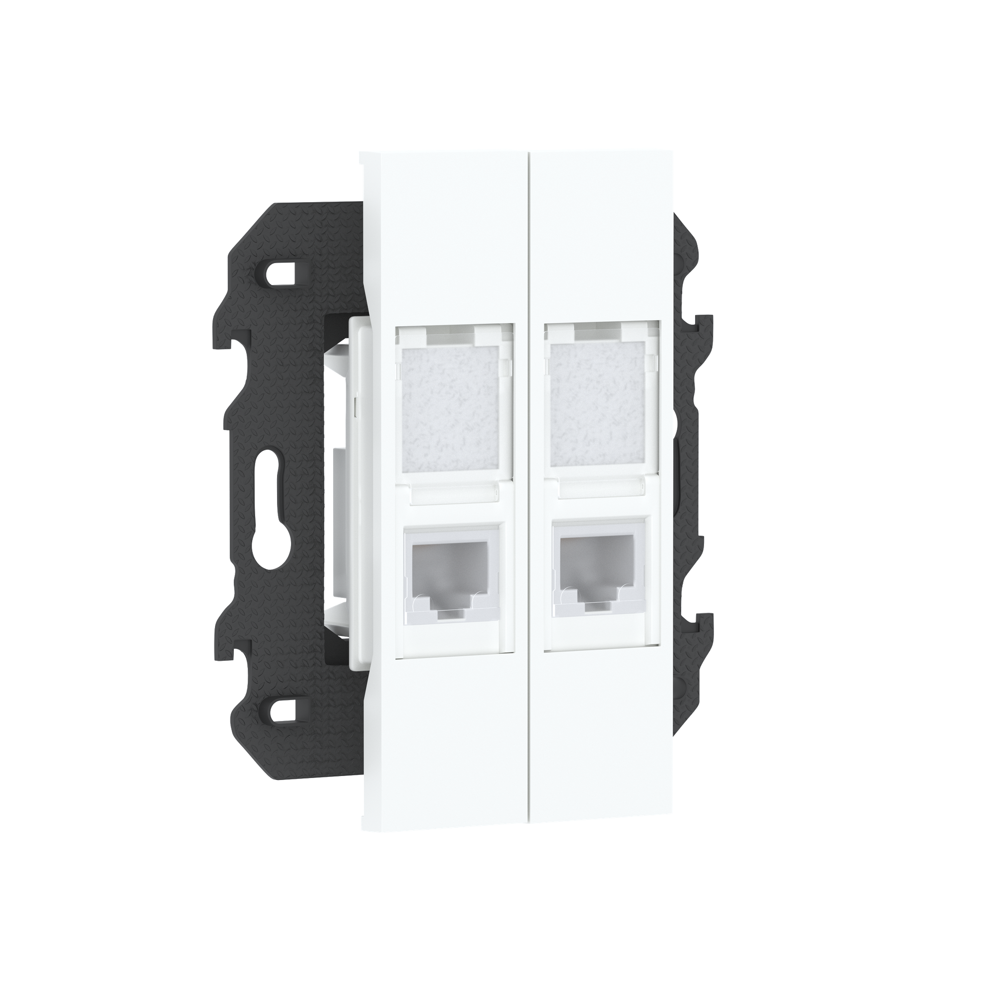 Розетка RJ11 телефонная cat3, 2 порт, цвет белый матовый, серия VGD