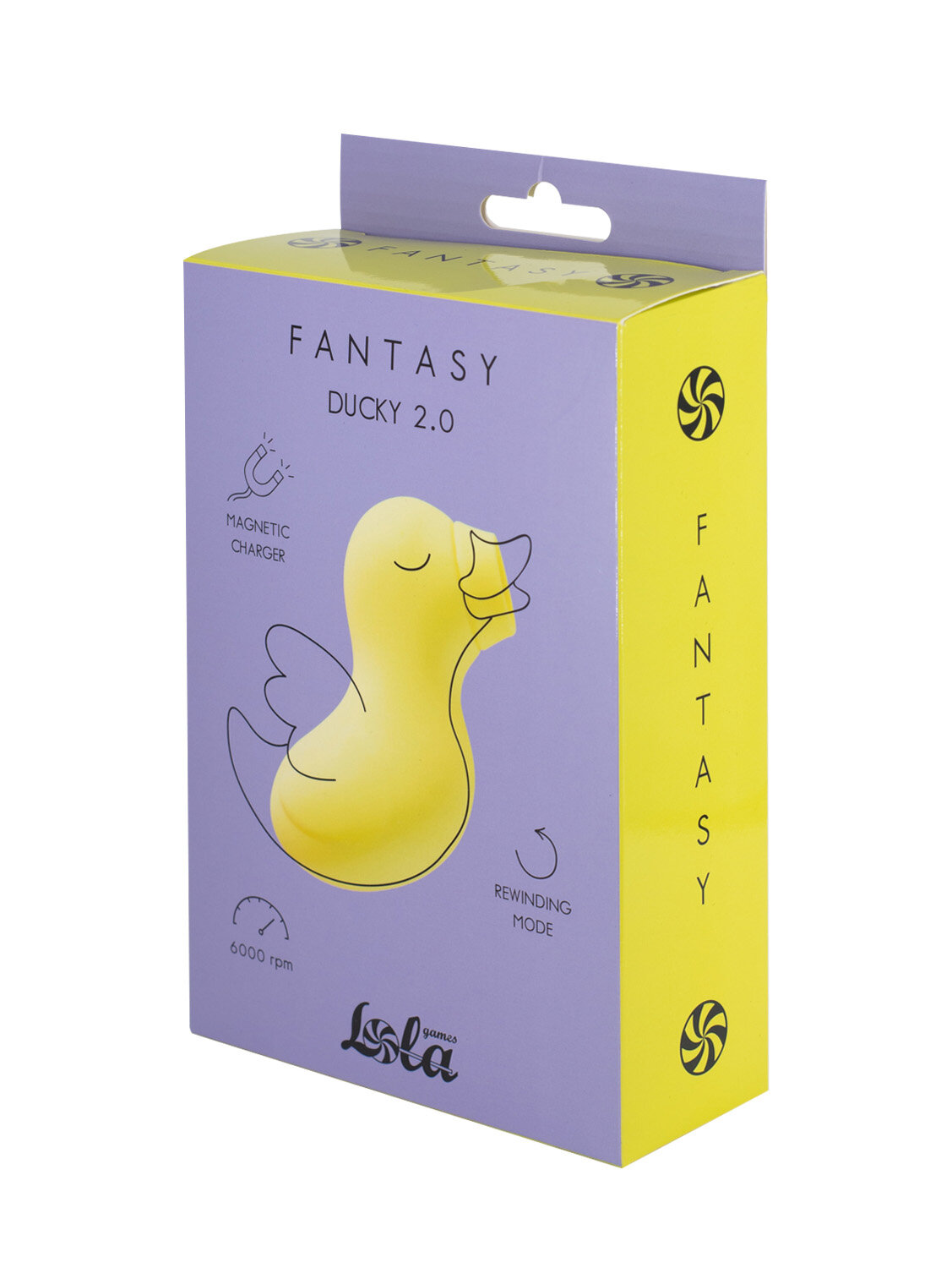 Вакуумный стимулятор "Fantasy Ducky 2.0", желтый, силикон, с вибрацией, водонепроницаемый
