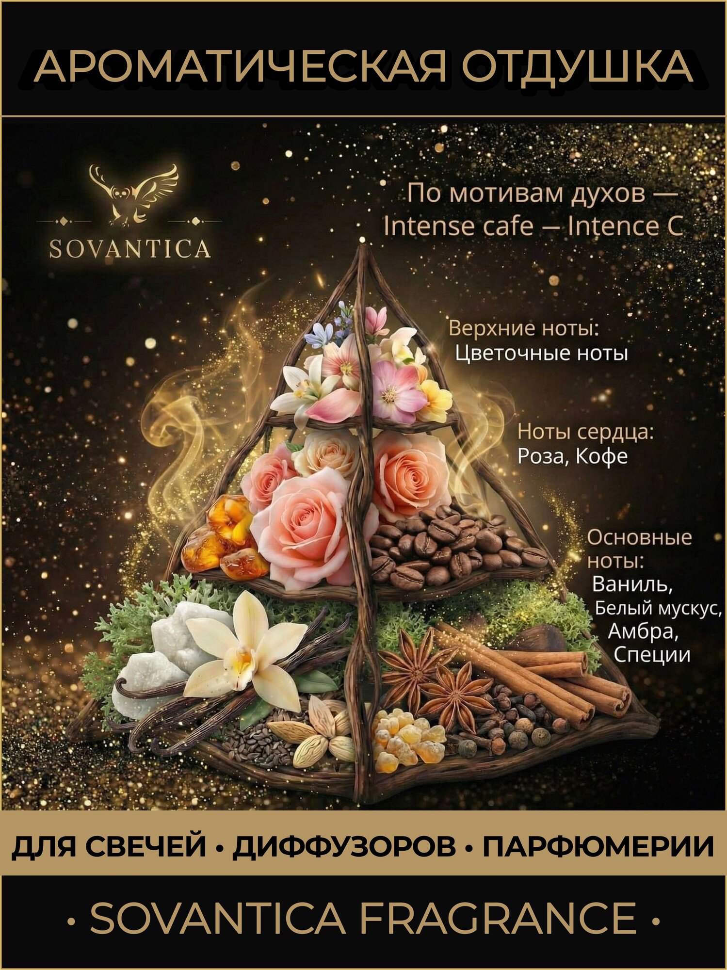 M • Парфюмерная отдушка 100 г Intense cafe unisex Intence C, Sovantica