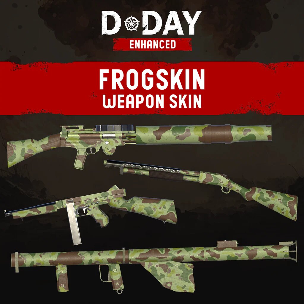 Дополнение D-Day Enhanced - Frogskin Weapon Skin, цифровое издание PlayStation 5, регион Индия / код пополнения баланса