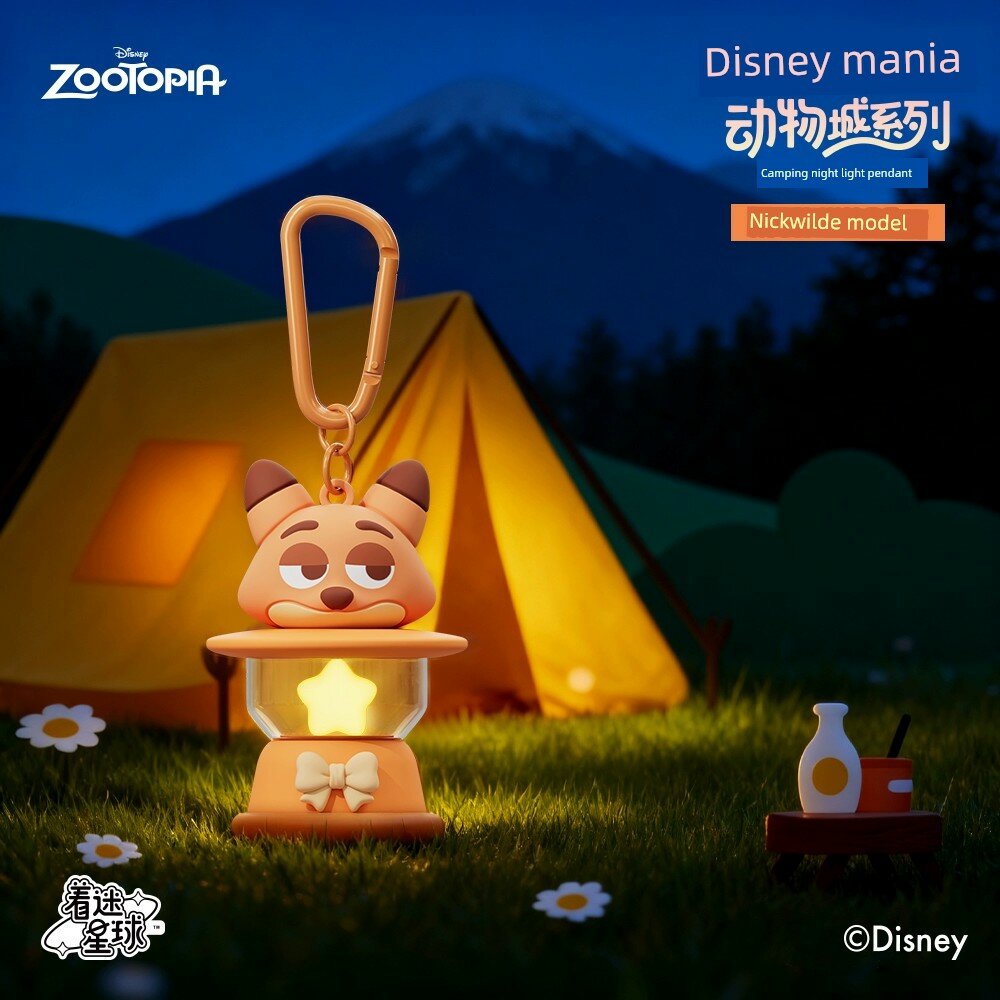 Светящийся ночник Disney Zootopia для кемпинга, настольное украшение Джуди и Ник, подвесное украшение, модный подарок
