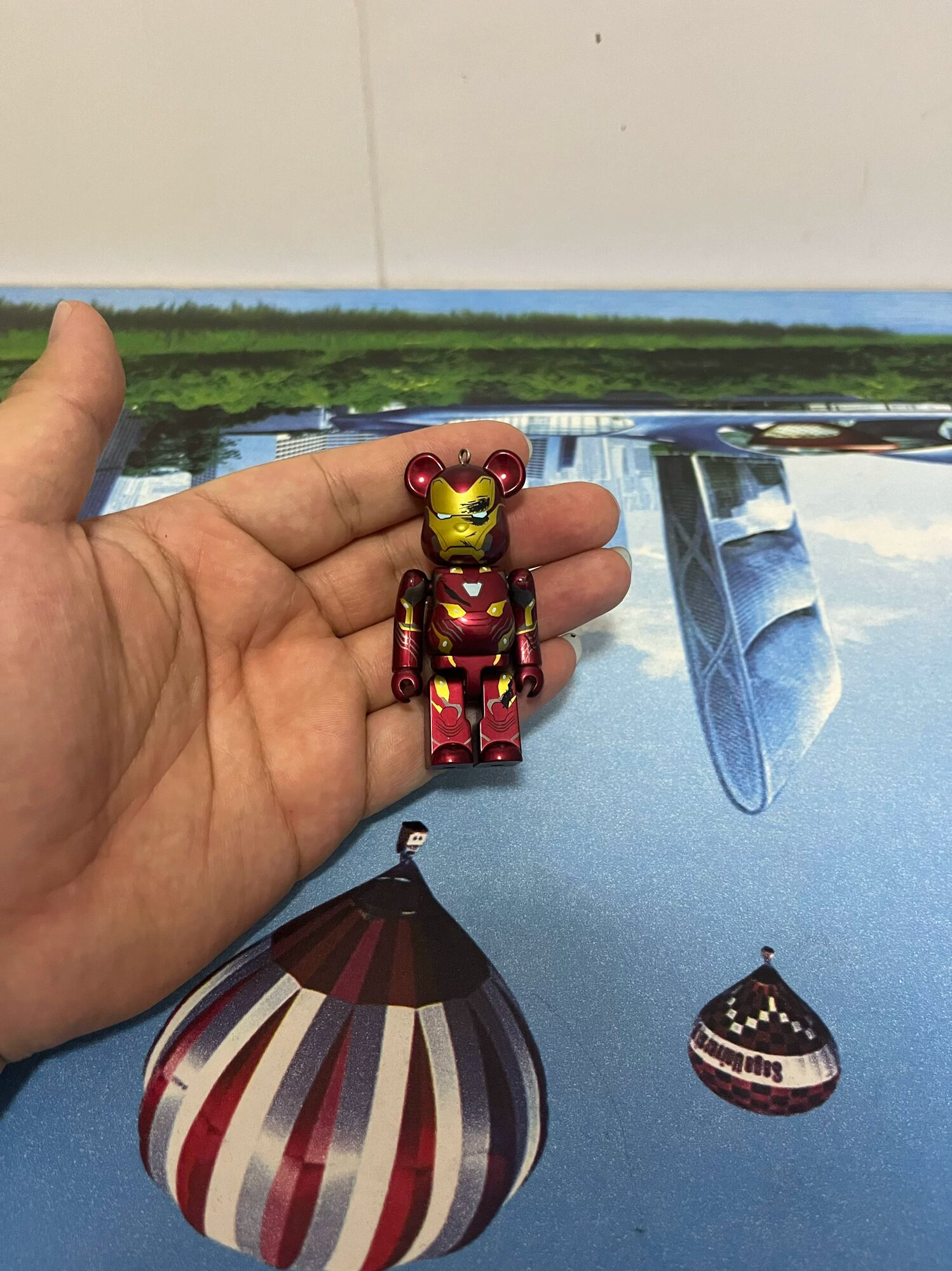 Оригинальный брелок Bearbrick Iron Man Ichiban Kuji Marvel (непакетированный товар) B._Атрибуты навалочного груза