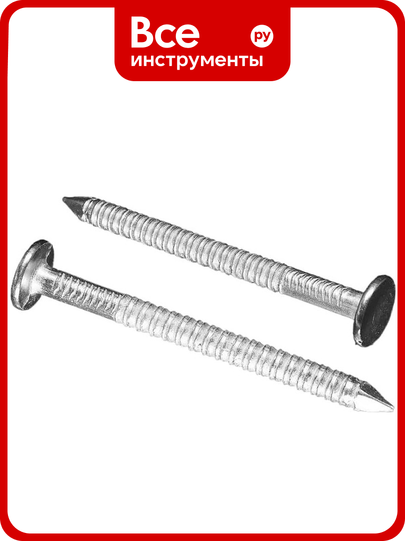 Ершеные гвозди с плоской головкой BOWT цинк, 4,2x100, 100 шт. C03840, оцинкованные
